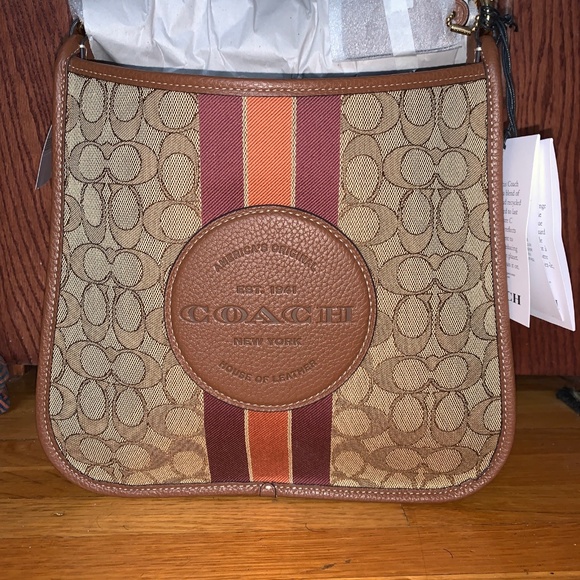 Coach | Bags | Coach Dempsey File Bag In Signature Jacquard With Stripe ...